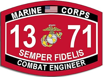 Amazon.com - Marine Corps MOS Code 1371 Combat Engineer Sticker ...