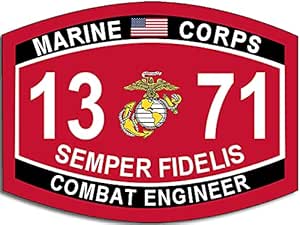 Amazon.com - Marine Corps MOS Code 1371 Combat Engineer Sticker ...