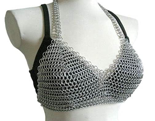 Amazon.com: Handmade chainmail bra Aluminum butted chainmail Anodized ...