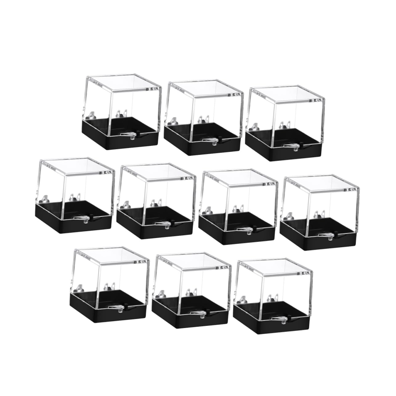 CIYODO Pack of 10 Cake Tin Display Container Sample Display Case Box ...