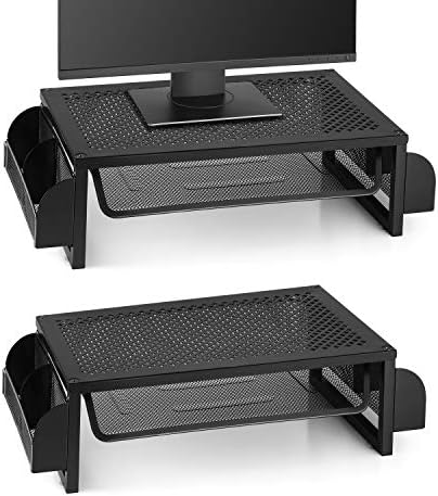 Amazon.com: 2 Pack -Simple Trending Monitor Stand Riser, Metal Desktop ...