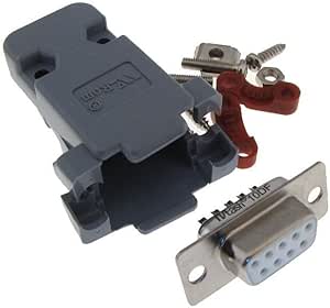 Amazon.com: DB9 Female D-Sub connector w/Two Piece Backshells Hoods ...