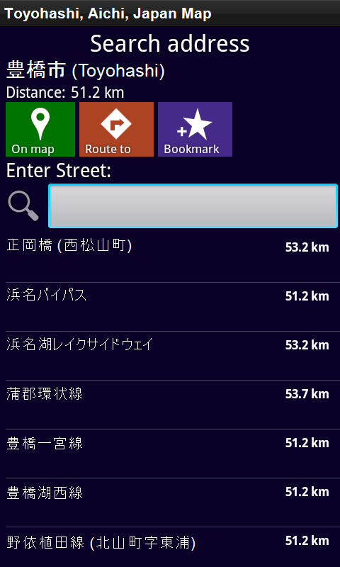 Toyohashi, Aichi, Japan - Offline Map:Amazon.com:Appstore for Android