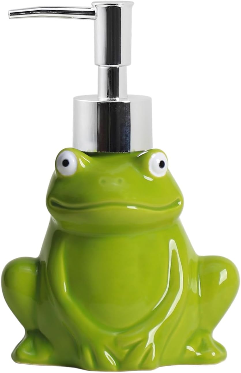 Amazon.com: 123Arts Soap Dispenser Frog Liquid Dispenser Ceramic Lotion ...