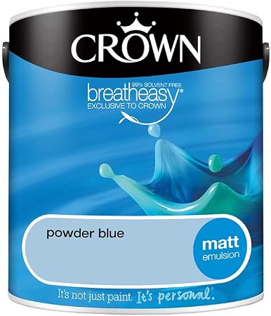 Crown Retail Core Emulsion Matt Powder Blue 2.5 L : Amazon.co.uk: DIY ...