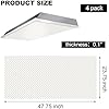 Frienda 4 Pcs Fluorescent Light Covers Replacement Flat Clear Prismatic ...