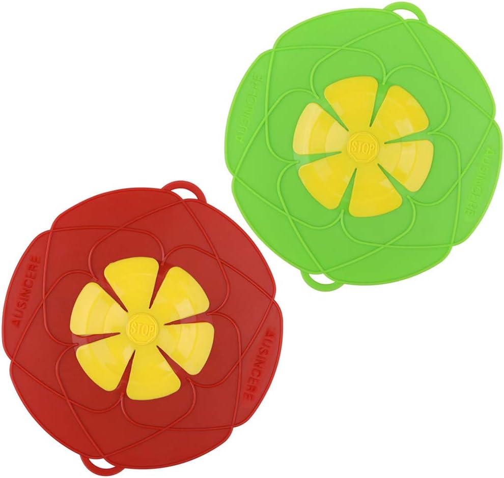 Amazon.com: Lugsh Set of 2 Silicone Spill Stopper - Boil Over Safeguard ...