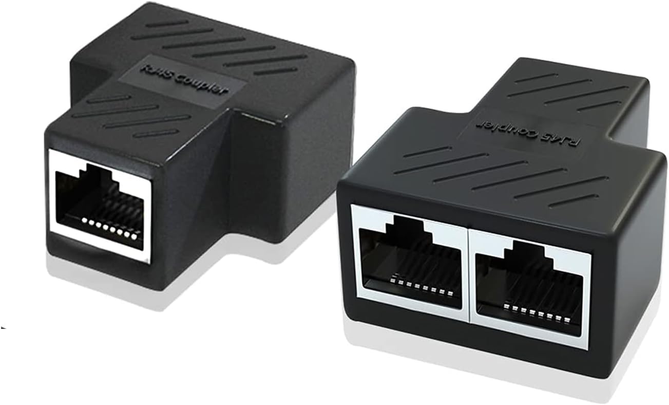 2 Pièces Doubleur RJ45, RJ45 Splitter Adaptateur, Splitter Câble ...
