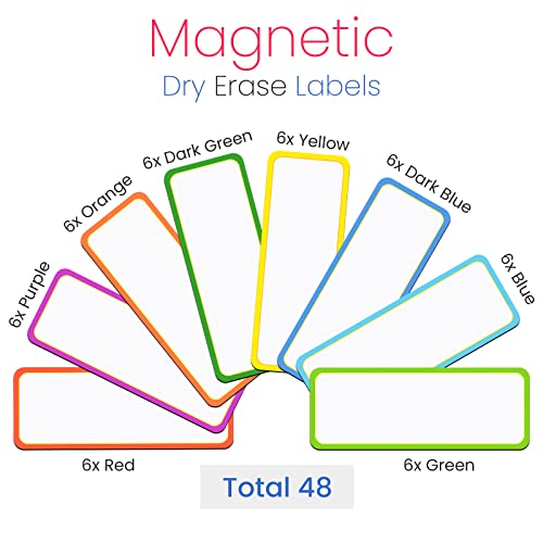 Snapklik.com : 48 Pieces Magnetic Dry Erase Labels - Real Waterproof ...