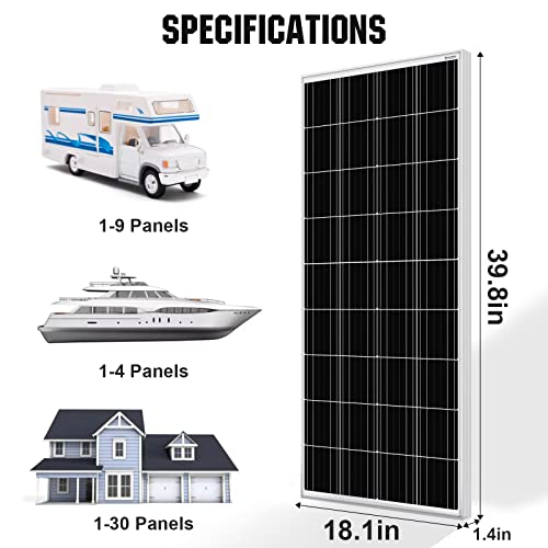 Snapklik.com : ECO-WORTHY 2pcs 100 Watt Solar Panels 12 Volt ...