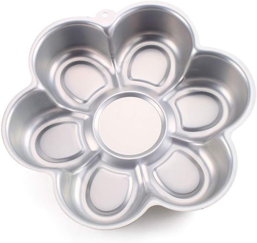 Amazon.com: Ulalaza Aluminum Cake Mold 3D Flower Shape Baking Pan DIY ...