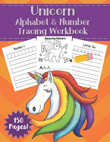 Amazon.com: Unicorn Alphabet & Number Tracing Workbook: Letter Tracing ...