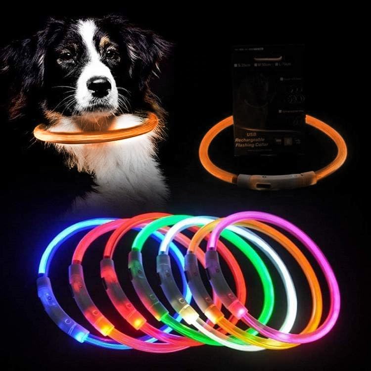 Amazon.com: Light Up Dog Collars - Glowing LED Dog Collar, 8 Diffrent ...