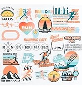 Amazon.com: 34 Pack Running Stickers for Water Bottles & Laptops – The ...