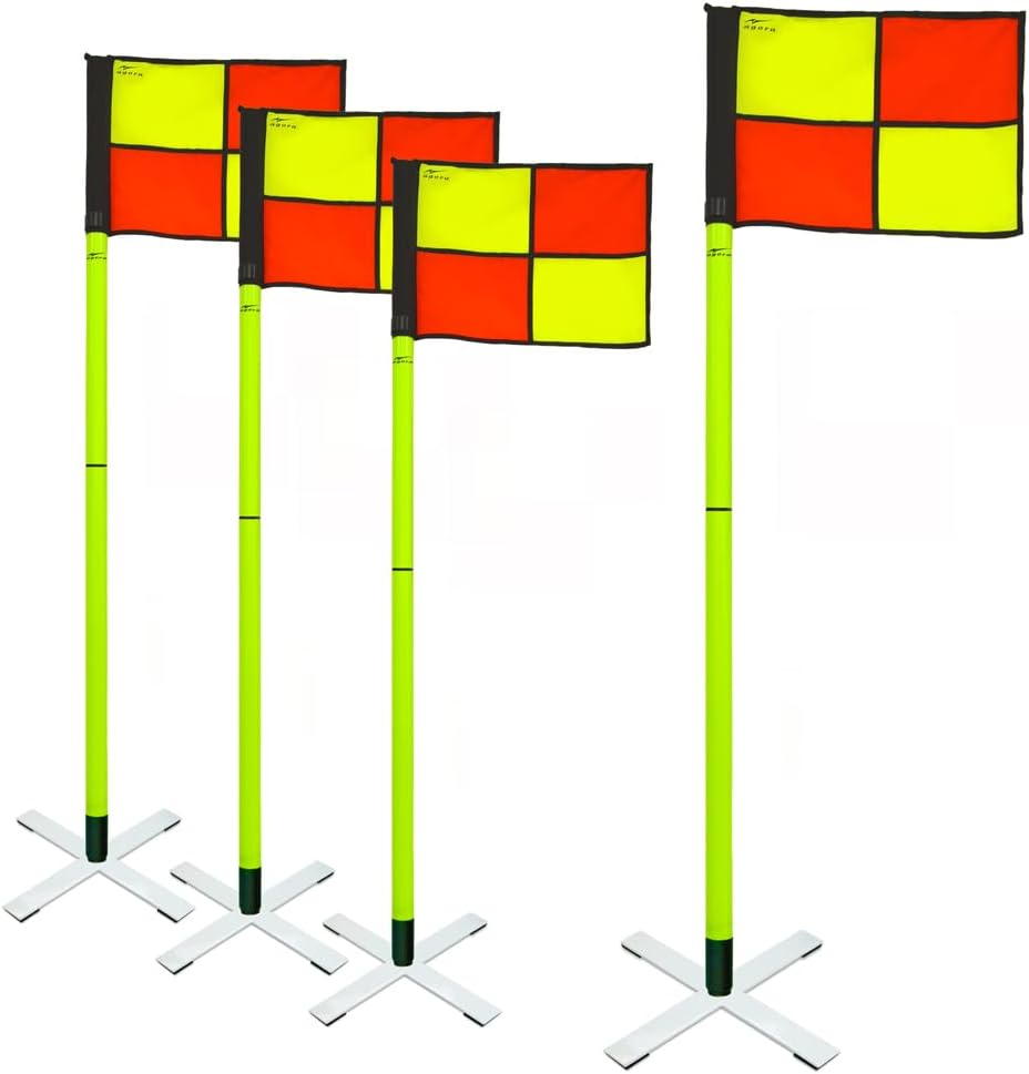 Amazon.com : Soccer Corner Flags with Bag, 4-Piece Set for Soccer Field ...