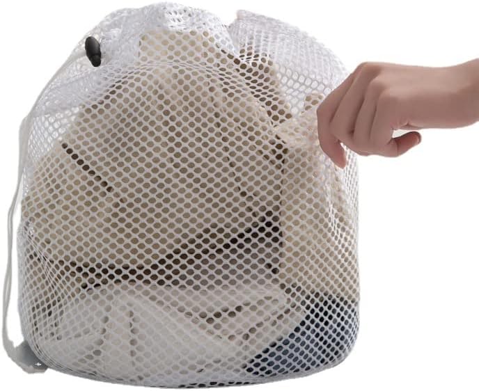 Mesh Laundry Wash Bag - Drawstring Laundry Bag - Large Washing Machine ...