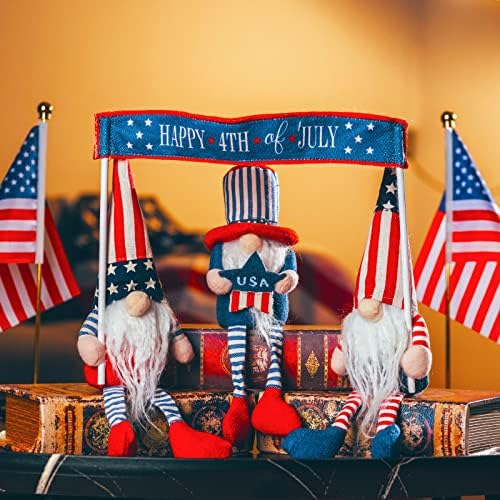 Amazon.com: unanscre 4th of July Patriotic Gnomes Decorations - 3PCS ...