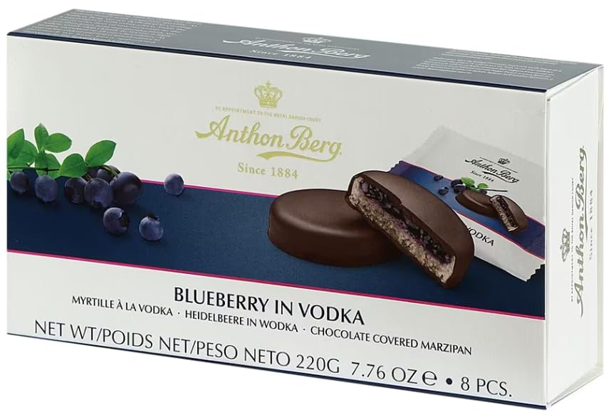 Amazon.com: Anthon Berg Blueberry in Vodka Chocolate 220g - Ideal Gift ...