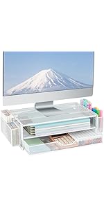 Amazon.com: AUPSEN Computer Monitor Stands with Drawers and 2 Pen ...