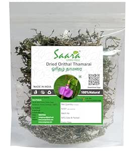Saara HERBAL FRESH Dried Orithal Thamarai Leaves,600g Spade Flower ...