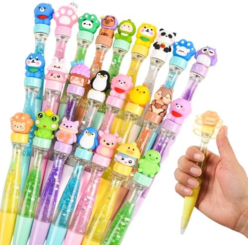 Amazon.com : LiYiQ 24 PCS Fidget Spinner Pens Cute Fun Pens for Kids ...