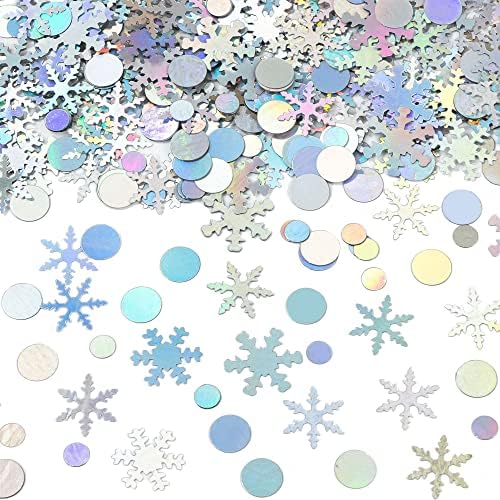 Angel Malone Approx. 1500pcs 7.5mm Festive SNOW-WHITE Snowflake Sequins ...