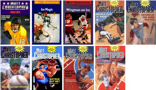 9 Book Set By Matt Christopher; Face-off; Ice Magic; Wingman on Ice ...