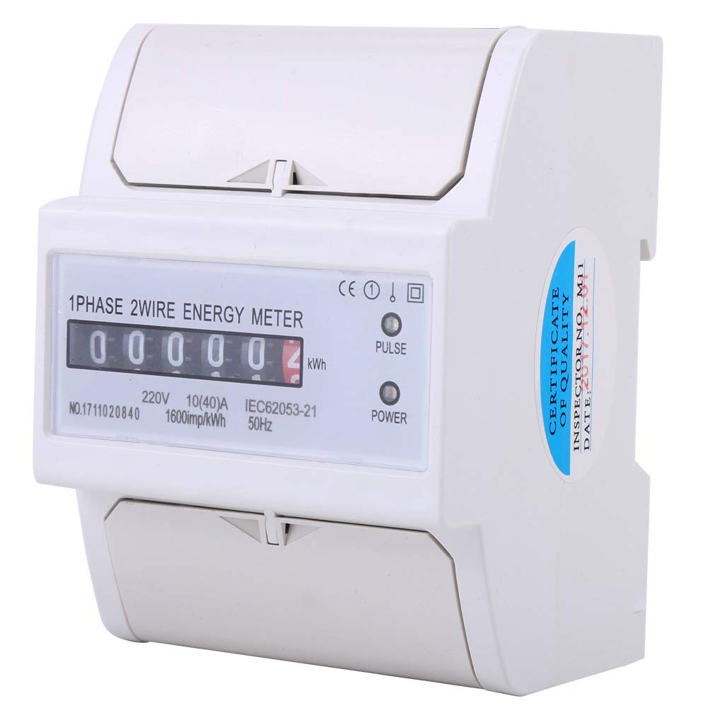 Single Phase Energy Meter 2 Wire DIN Rail Electronic KWh Meter Electric ...