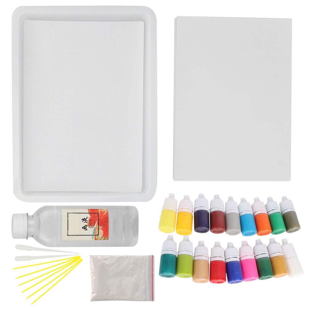 GLOGLOW Water Marbling Painting Kit, 9/12/18 Colors Water Marbling ...