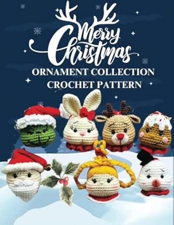 Amazon.com: Merry Christmas Ornament Collection Crochet Pattern ...