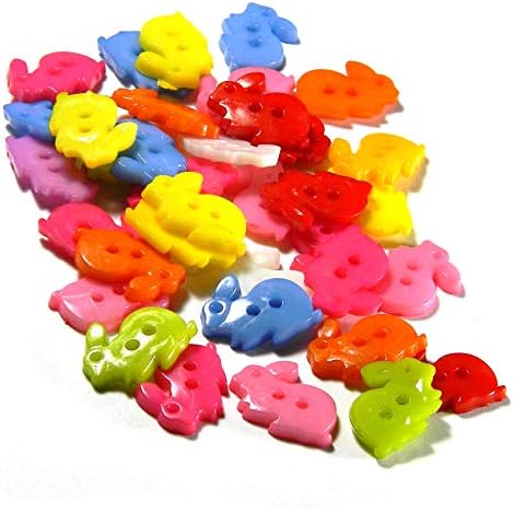 Amazon.com: 190 Pieces Bunny Buttons Wooden Rabbit Buttons Assorted ...