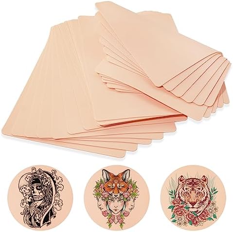 Amazon.com: 20 Pcs Tattoo Practice Skins Soft Silicone Fake Skin ...