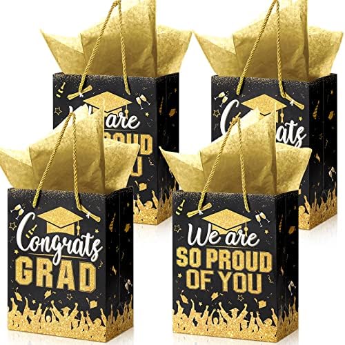 Amazon.com: TaoBary 12 Pcs Graduation Gift Bags with Tissue Paper ...