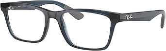 Ray-Ban RX7025 Eyeglasses Bundle: RX 7025 5719 Transparent Grey/Blue ...