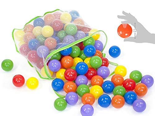 EEOVEE, 200 Pcs 6 cm Soft and Safe Multi Colour Fun Packed Plastic Pool ...