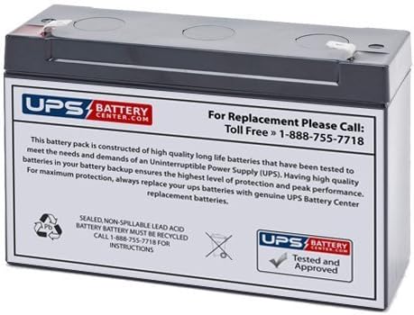 Amazon.com: Universal UB6120 Sealed Lead Acid Battery (6V, 12Ah, F1 ...