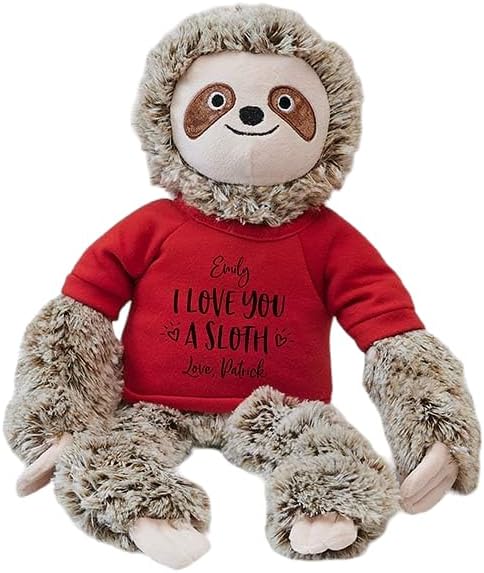 Amazon.com: Personalization Universe "I Love You A Sloth Plush Sloth ...