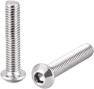 Amazon.com: uxcell M6x30mm Machine Screws Hex Socket Round Head Screw 304 Stainless Steel ...