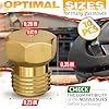 Amazon.com : Natural Gas Orifice – Propane Orifice Kit 10 Pcs Brass Jet Nozzle Set with 0.5mm ...