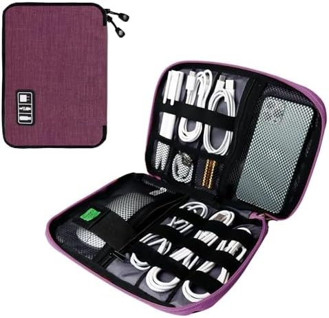 Amazon.com: BAGSMART Electronic Organizer,Travel Cable Organizer,Double ...