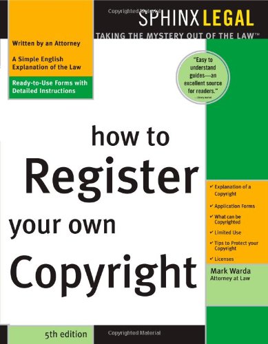 Amazon.com: How to Register Your Own Copyright: 9781572483798: Warda ...