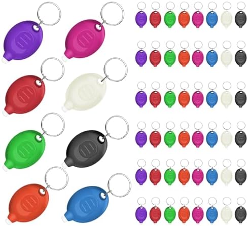 Hicarer 32 Pieces Flashlights Keychain Bulk Mini Powerful LED Keychain ...
