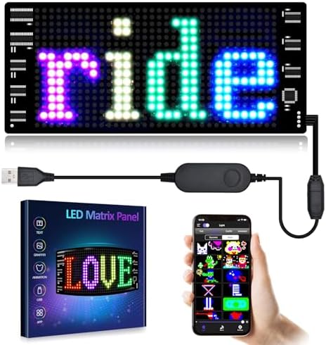 Amazon.com: GOTUS LED Light Signs for Car,Programmable Flexible LED ...