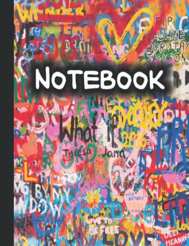 『Large WHAT IF Graffiti Notebook: 8.5" X 11" Jumbo Lined Notebook with ...
