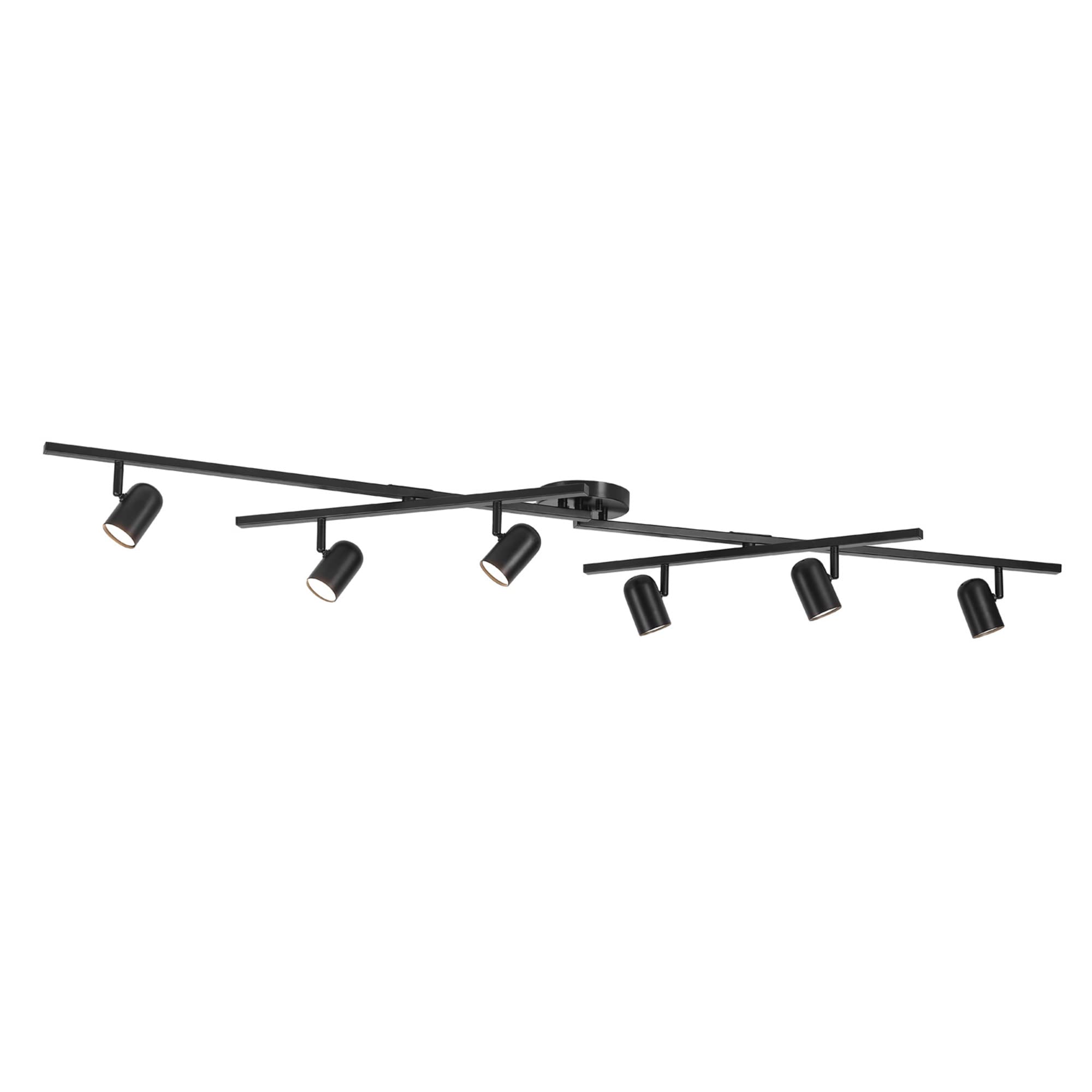Globe Electric 59471 6-Light Foldable LED Integrated Track Lighting ...