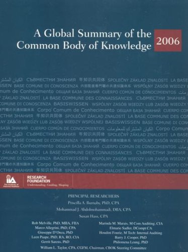 Buy A Global Summary of the Common Body of Knowledge 2006 Book Online ...