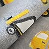 Amazon.com: Poowe Round Construction Trucks Kids Area Rug Soft Fluffy ...