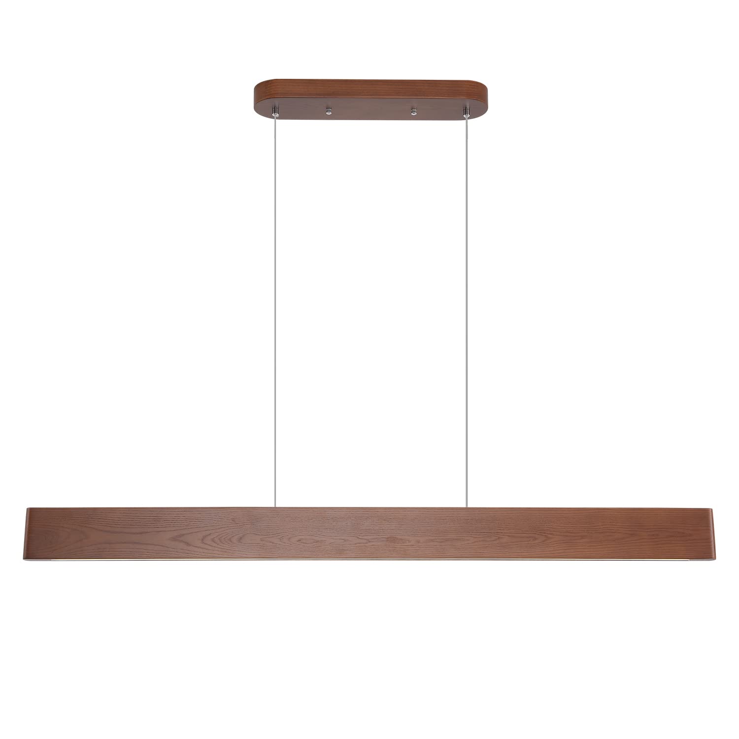 YISDESIGN 59" Wood Linear Pendant Light 40w Led Pendant Light Dimmable ...