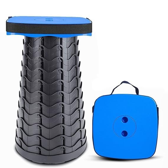 Vakil Gold Folding Camping Stool, Square Collapsible Portable Stool ...