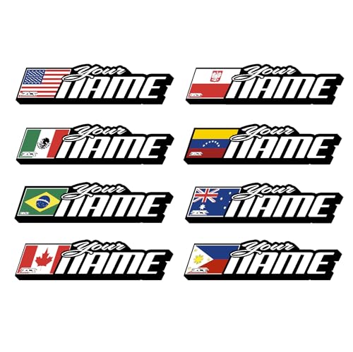 Amazon.com: Country Flag Name Vinyl Decal- Personalized Sticker - For ...